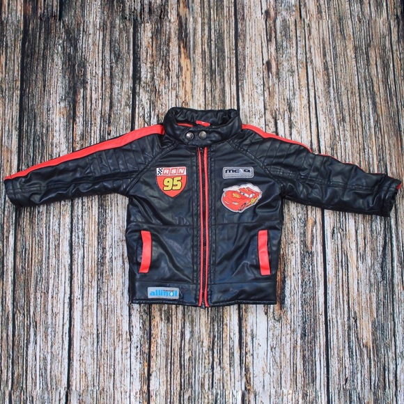 Disney Jackets & Coats | Disney Pixar Cars 2t Boys Faux Leather Jacket ...
